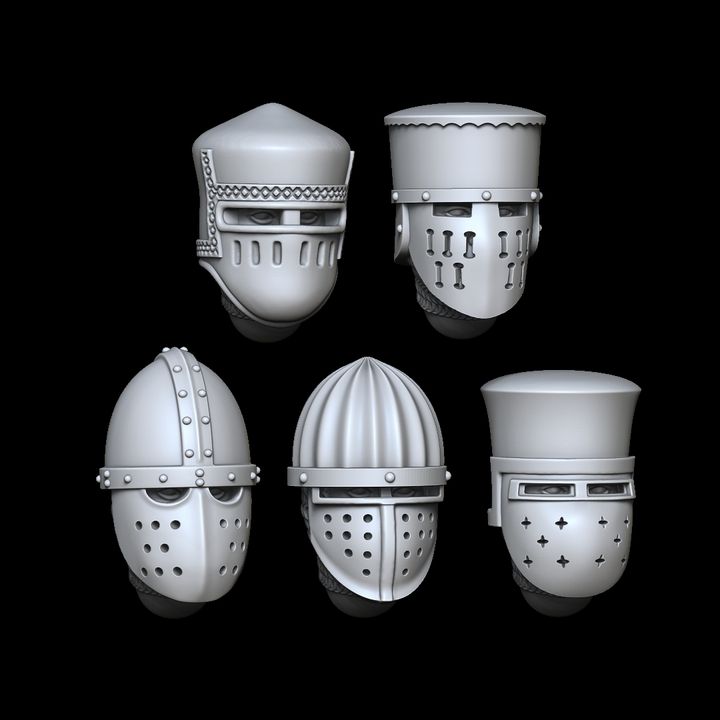 3D Printable Enclosed Pot Helmets Set 3 by Styriwar